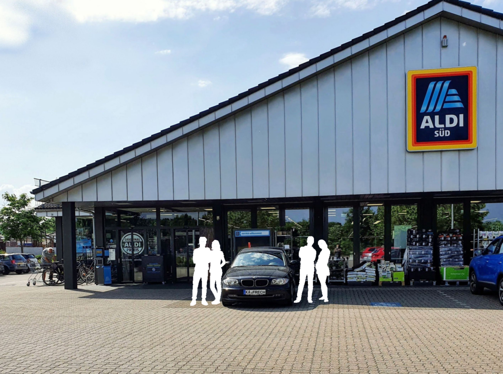 Rüpelhaftes Parken auf Behindertenplatz bei Aldi Süd in Eggenstein ...